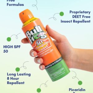 Bullfrog Mosquito Coast Sunscreen SPF50 + Insect Repellant 5.5oz Continuous Spray, 2pk