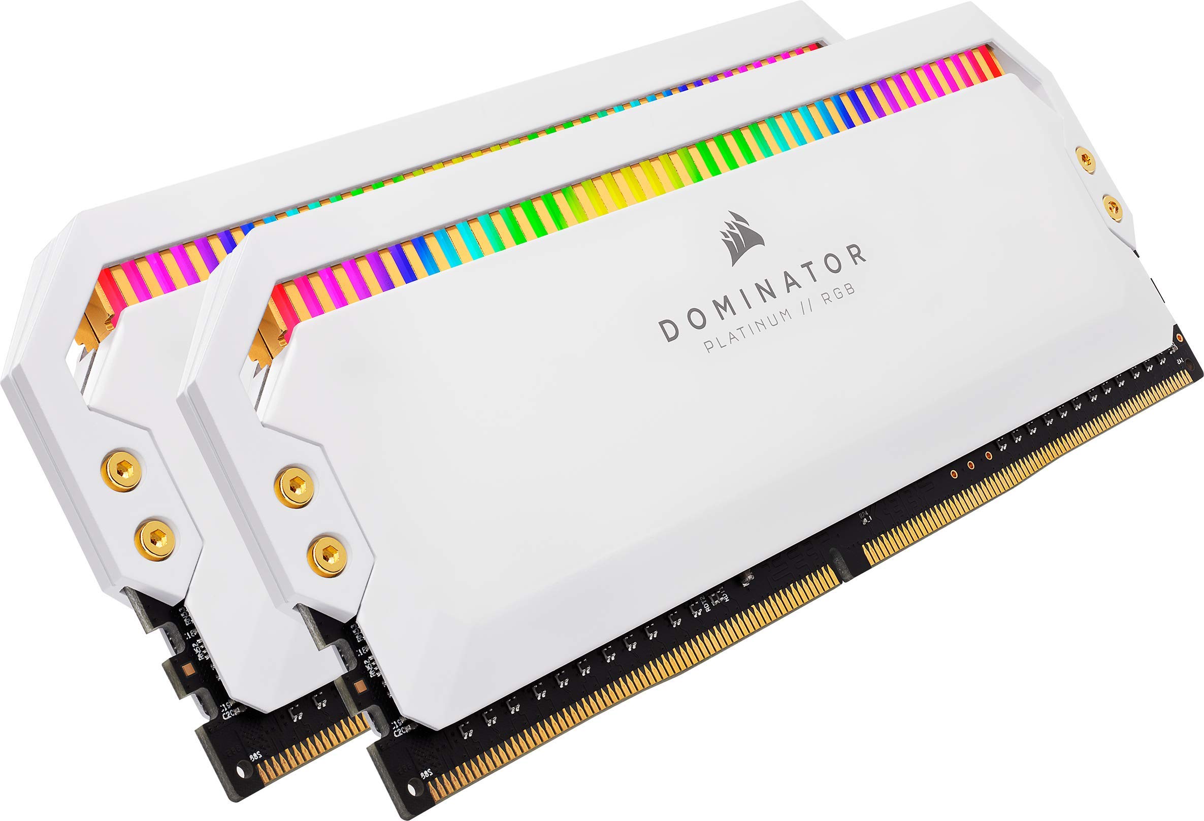 Corsair Dominator Platinum RGB DDR4 32GB (2x16GB) 3600MHz C18 Desktop Memory (12 Ultra-Bright CAPELLIX RGB LEDs, Patented DHX Cooling, Wide Compatibility, Intel XMP 2.0) White