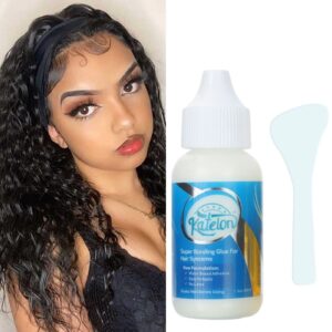 wig glue for front lace wig-1.3oz - invisible bonding glue： extra moisture control, bold hold lace wig adhesive for oily scalps and cosplay wig (1 bottle glue)