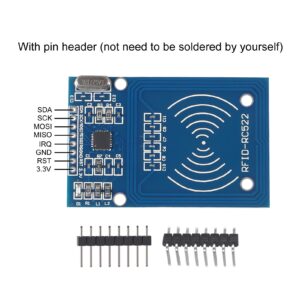 Alinan 6pcs RFID Kit MFRC522 RF IC Card Sensor Module with S50 Blank Card and Key Ring