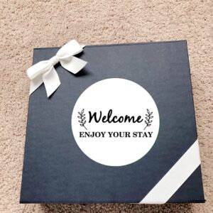 Welcome Hotel Guest Stickers,2 Inch Hotel Key Card Envelope Seals,500 Pcs Per Roll