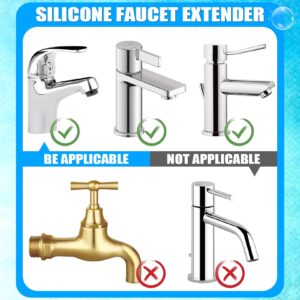 3-Pcs Silicone Faucet Extender for Kids Faucet Extender for Bathroom Sink Easy Hand Washing Bathroom & Kitchen Fun & Safe Toddler Bath Spout Cover Green Blue Pink Children & Babies