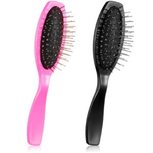 gandeer 2 pcs wig hair brush set - stainless steel wire brush for synthetic wigs, hair extensions for women and girls