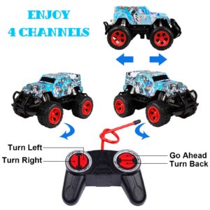 NARRIO Remote Control Car Toys for 3 4 5 6 7 Year Old Boys Gifts, RC Cars for Kids 3-5 Monster Trucks for Boys Age 4-7, Christmas Birthday Gifts for 3-8 Year Old Boy Girls Toddler Toys Age 3-7 Years