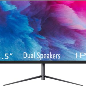 AISHICHEN 21.5 Inch Computer Monitor, Build-in Speakers, 75Hz 1080P, FHD Desktop Monitor, HDMI Monitor, Led Monitor, IPS Monitor with HDMI & VGA Ports, VESA Wall Mount (21.5 inch + w/Speakers)