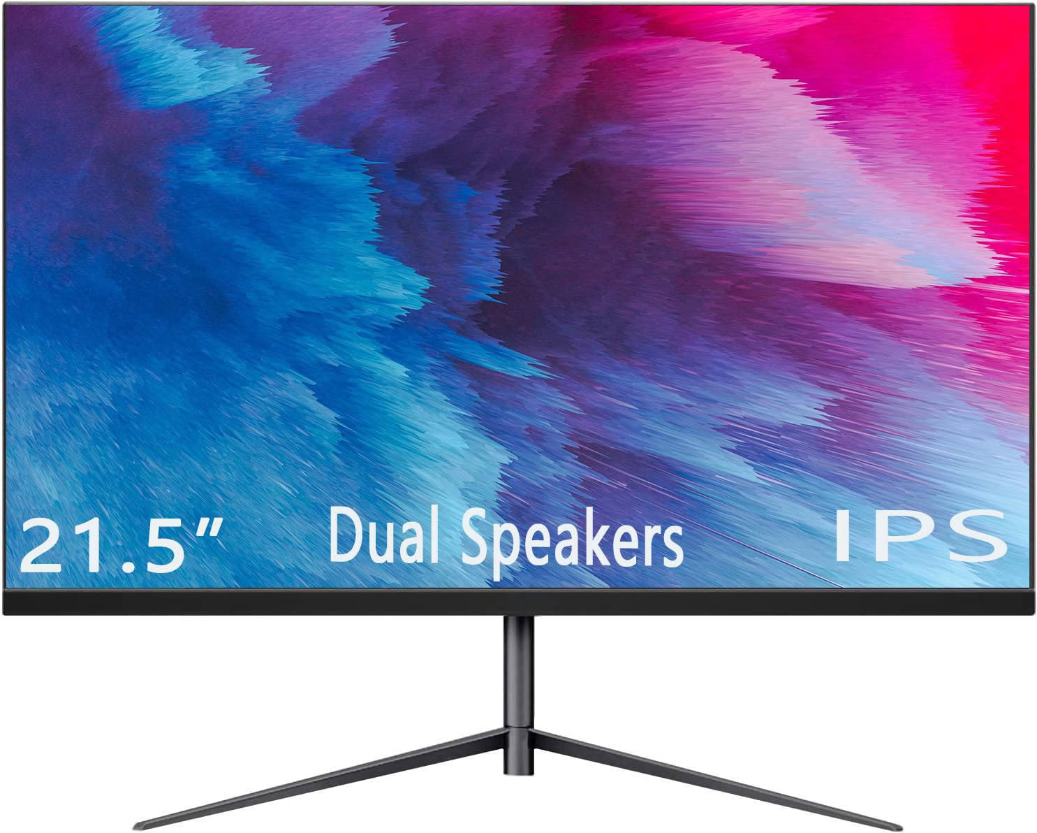 AISHICHEN 21.5 Inch Computer Monitor, Build-in Speakers, 75Hz 1080P, FHD Desktop Monitor, HDMI Monitor, Led Monitor, IPS Monitor with HDMI & VGA Ports, VESA Wall Mount (21.5 inch + w/Speakers)