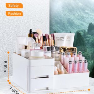 BREIS Makeup Organizer for Vanity, Large Skincare Organizers with Drawers, Make Up Organizers and Storage for Lipstick Cosmetics Makeup Brushes Lotions Perfumes Eyeshadow