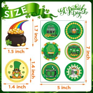 MISS FANTASY St Patricks Day Stickers Shamrock Stickers St. Patrick's Day Stickers for Kids Bulk Saint Patricks Day Stickers St Patrick Stickers for Kids St Pattys Day Party Favors