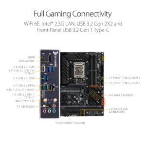 Asus TUF Gaming Z690-PLUS WiFi Socket LGA1700/ Intel Z690/ DDR5/ WiFi&Bluetooth/ SATA3&USB3.2/ M.2/ ATX Motherboard