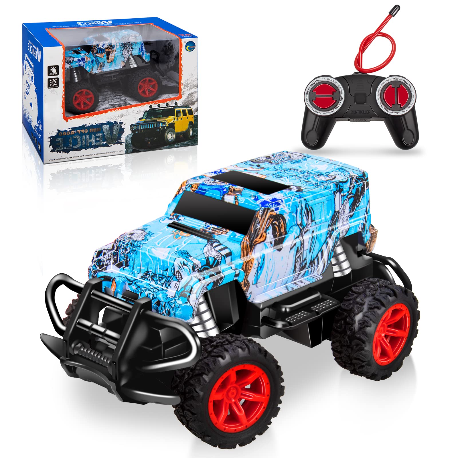 NARRIO Remote Control Car Toys for 3 4 5 6 7 Year Old Boys Gifts, RC Cars for Kids 3-5 Monster Trucks for Boys Age 4-7, Christmas Birthday Gifts for 3-8 Year Old Boy Girls Toddler Toys Age 3-7 Years