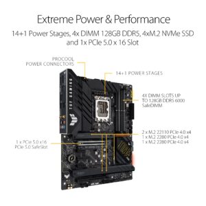 Asus TUF Gaming Z690-PLUS WiFi Socket LGA1700/ Intel Z690/ DDR5/ WiFi&Bluetooth/ SATA3&USB3.2/ M.2/ ATX Motherboard