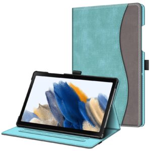 fintie case for samsung galaxy tab a8 10.5 inch 2022 model (sm-x200/x205/x207), multi-angle viewing smart stand back cover with pocket auto wake/sleep, turquoise