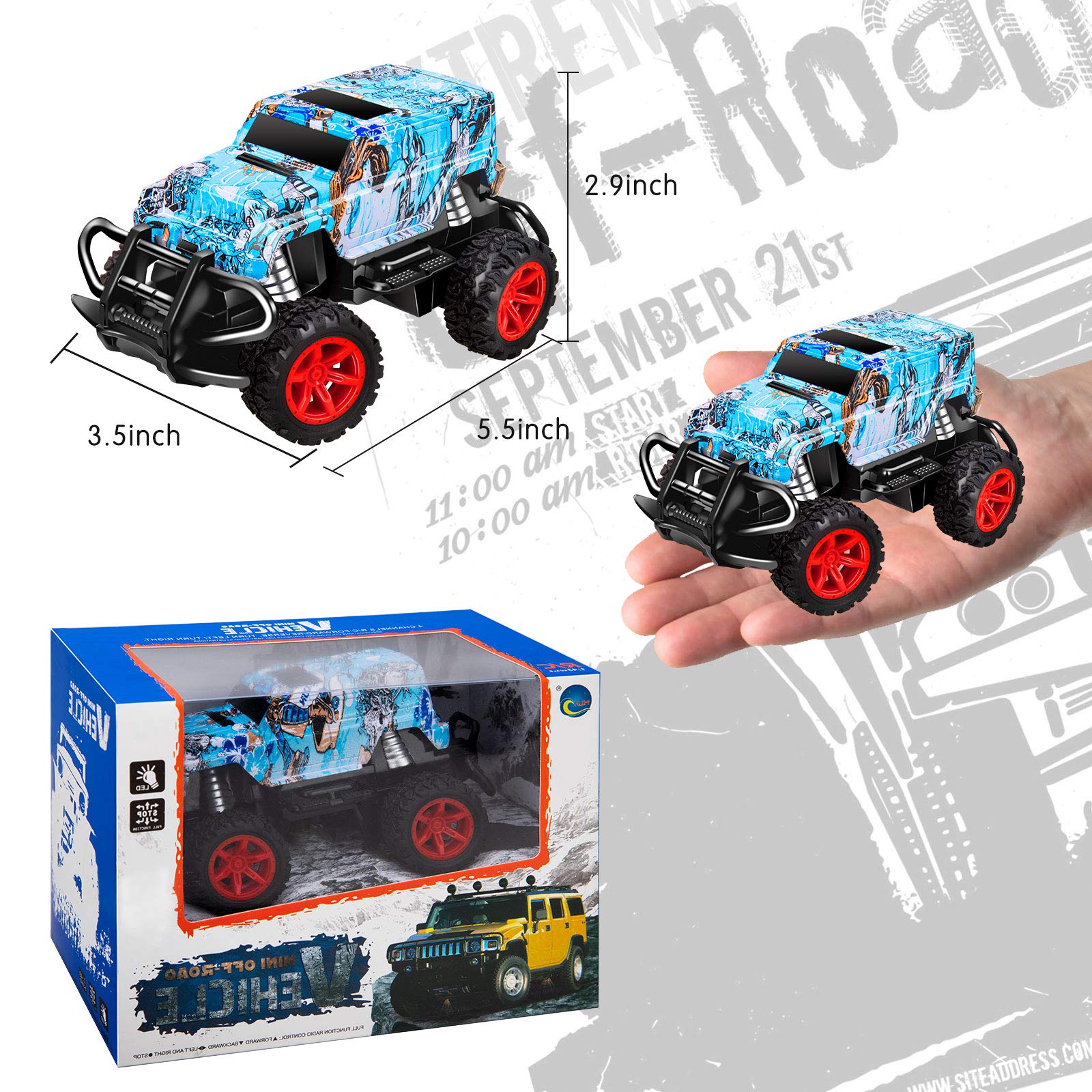 NARRIO Remote Control Car Toys for 3 4 5 6 7 Year Old Boys Gifts, RC Cars for Kids 3-5 Monster Trucks for Boys Age 4-7, Christmas Birthday Gifts for 3-8 Year Old Boy Girls Toddler Toys Age 3-7 Years