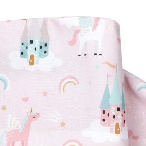 Boppy Nursing Pillow Cover, Pink Unicorns and Castles, Cotton Blend, Fits The Original Support for Breastfeeding, Bottle Feeding and Bonding, Cover Only, Sold Separately