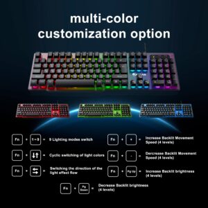 HAJAAN HC410-G Wired RGB Gaming Keyboard and Mouse Combo, with Multimedia and Anti-Ghosting Capability Keys, Upto 3200DPI Gaming Mouse for Windows PC Gamers- Black