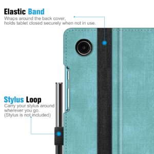 Fintie Case for Samsung Galaxy Tab A8 10.5 Inch 2022 Model (SM-X200/X205/X207), Multi-Angle Viewing Smart Stand Back Cover with Pocket Auto Wake/Sleep, Turquoise