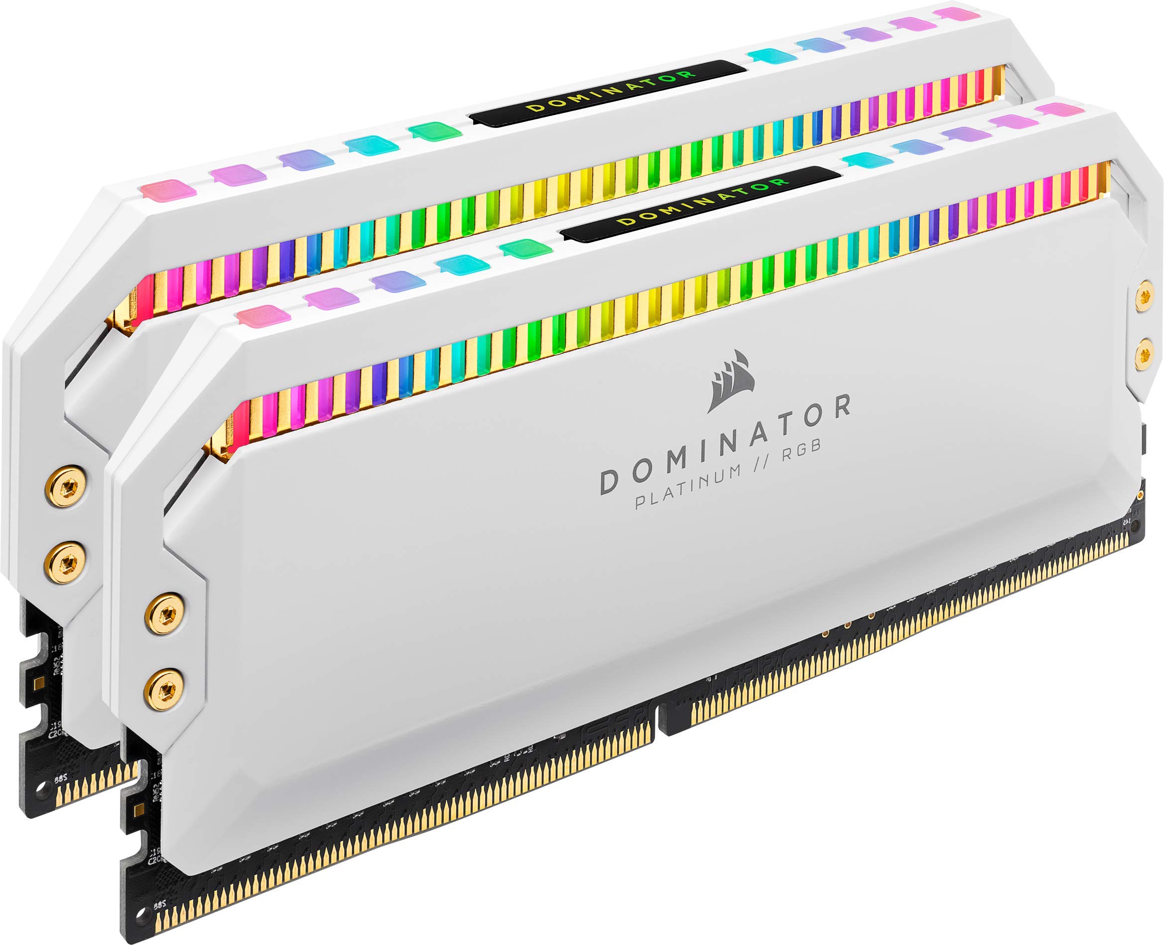 Corsair Dominator Platinum RGB DDR4 32GB (2x16GB) 3600MHz C18 Desktop Memory (12 Ultra-Bright CAPELLIX RGB LEDs, Patented DHX Cooling, Wide Compatibility, Intel XMP 2.0) White