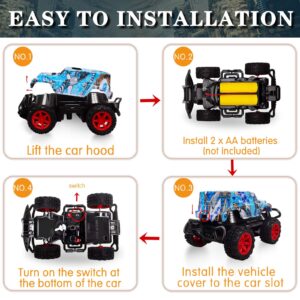 NARRIO Remote Control Car Toys for 3 4 5 6 7 Year Old Boys Gifts, RC Cars for Kids 3-5 Monster Trucks for Boys Age 4-7, Christmas Birthday Gifts for 3-8 Year Old Boy Girls Toddler Toys Age 3-7 Years