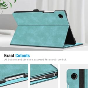 Fintie Case for Samsung Galaxy Tab A8 10.5 Inch 2022 Model (SM-X200/X205/X207), Multi-Angle Viewing Smart Stand Back Cover with Pocket Auto Wake/Sleep, Turquoise