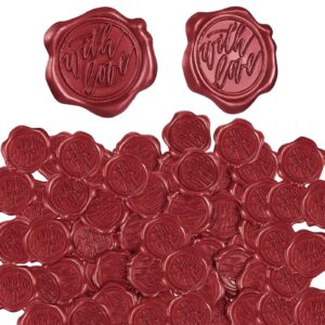 50 pieces 3d envelope seal stickers self adhesive wedding envelope stickers wax seal stickers for wedding invitation with blessings for birthday party presents supplies, invitations greeting cards