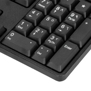 Shanrya Computer Keyboards, Comfortable Gaming Keyboard ‑Proof Ergonomic Design Non‑Slip for Pc Notebook Computers for Arabic and English for Home