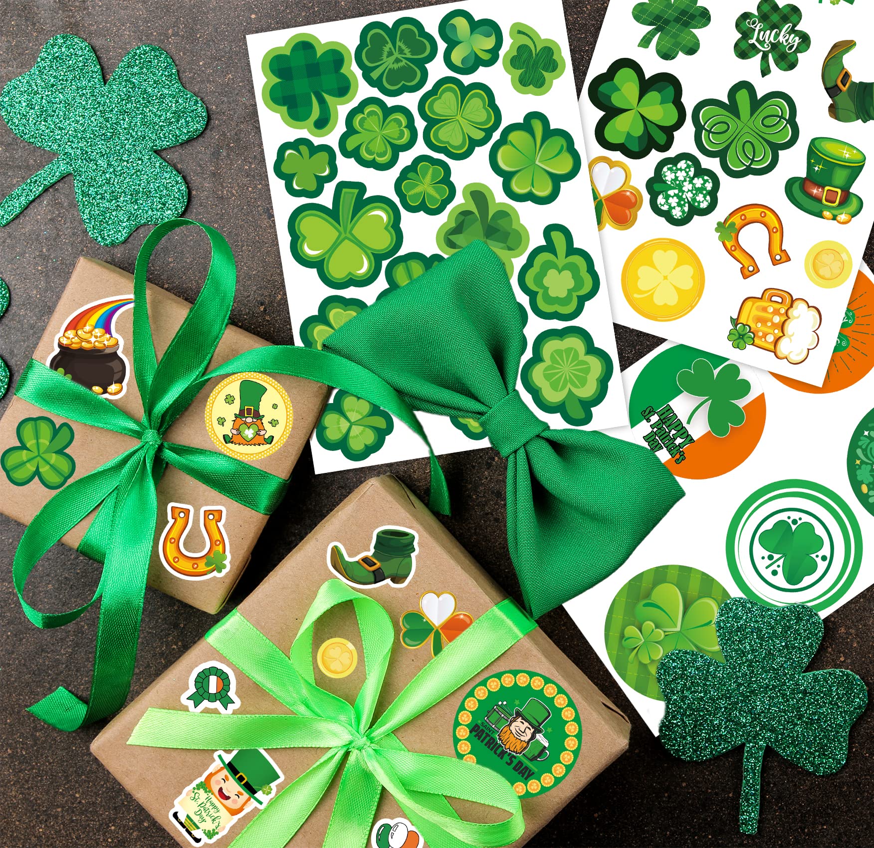 MISS FANTASY St Patricks Day Stickers Shamrock Stickers St. Patrick's Day Stickers for Kids Bulk Saint Patricks Day Stickers St Patrick Stickers for Kids St Pattys Day Party Favors