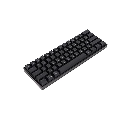 Wuqioei 60% Gaming Keyboard RGB, 61 Keys Multi Color RGB Illuminated LED Backlit Wired Gaming Keyboard, Plug and Play, Quick Response, for PC Laptop Computer Mac Office and Games(Tea Shaft)