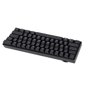 Wuqioei 60% Gaming Keyboard RGB, 61 Keys Multi Color RGB Illuminated LED Backlit Wired Gaming Keyboard, Plug and Play, Quick Response, for PC Laptop Computer Mac Office and Games(Tea Shaft)