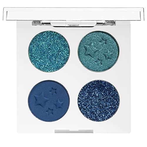 wet n wild Eyeshadow Fantasy Makers Fantasy Makers Pigment Palette, Metallic Shimmer Eye Makeup Blue Me Away,1230434