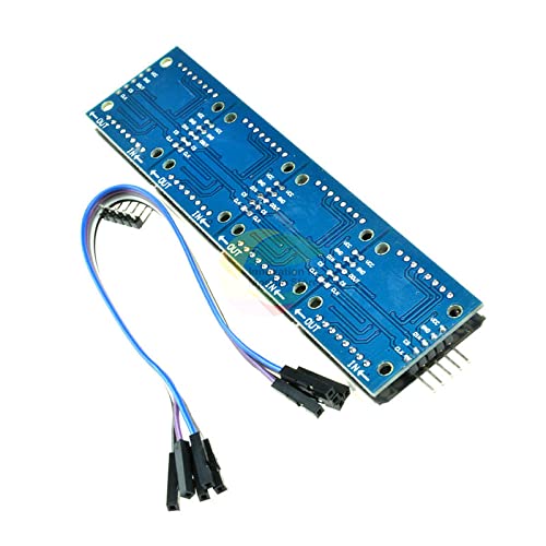 MAX7219 LED Microcontroller 4 in 1 Display with 5P Line Dot Matrix Control Module for Arduino 8 x 8 Dot 5V Common Cathode