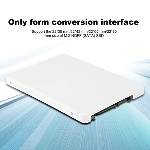 SSD Adapter, Durable Solid State Drive Adapter, 3.94 * 2.76 * 0.28Inch Convenient Laptop Notebook PC for Computer Desktop(White)