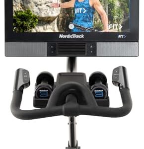 NordicTrack Commercial S22i Studio Cycle with 22” HD Touchscreen for Interactive Studio & Global Workouts, 30-Day iFIT Family Membership Included,Black