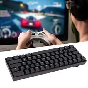 Wuqioei 60% Gaming Keyboard RGB, 61 Keys Multi Color RGB Illuminated LED Backlit Wired Gaming Keyboard, Plug and Play, Quick Response, for PC Laptop Computer Mac Office and Games(Tea Shaft)