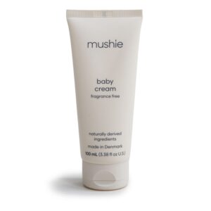 mushie baby cream | healing ointment for dry, chaffed skin, diaper rash, & minor scratches | certified cosmos organic | made in denmark, 3.38 fl oz (100 ml)