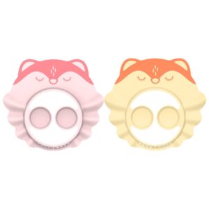 fomiyes infant shower cap 2pcs children's ear protection shower cap shampoo cap visor water shower visor bathing shower caps kids wash hair cap baby mouthwash cup take a bath eva