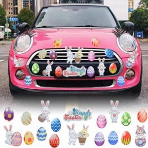 18 Pieces Easter Decoration Stickers Happy Easter Decoration Outdoor Stickers Car Fridge Stickers Easter Egg Bunny