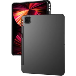 Puxicu Case for iPad Pro 11" 2022&2021, Slim Design Matte TPU Rubber Soft Skin Silicone Protective Cover for iPad Pro 11-inch (3rd&4rd Gen) Tablet - Black