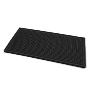 yitexin heat resistant mat for hair styling tools, large silicone flat iron mat, travel anti heat pad for curling wand, hair tools appliances (black, 11.8 x 6 x 0.3 inches)