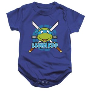 logovision tmnt teenage mutant ninja turtles leonardo since 1984 unisex infant snap suit for baby, leonardo since 1984, 6 months