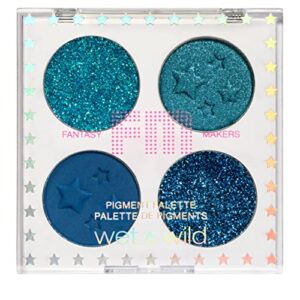 wet n wild Eyeshadow Fantasy Makers Fantasy Makers Pigment Palette, Metallic Shimmer Eye Makeup Blue Me Away,1230434