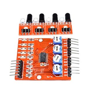 Four Way 4 Channel Infrared Detector Tracking Line Obstacle Avoidance Sensor Module DIY Smart Car Robot Module Board for Arduino