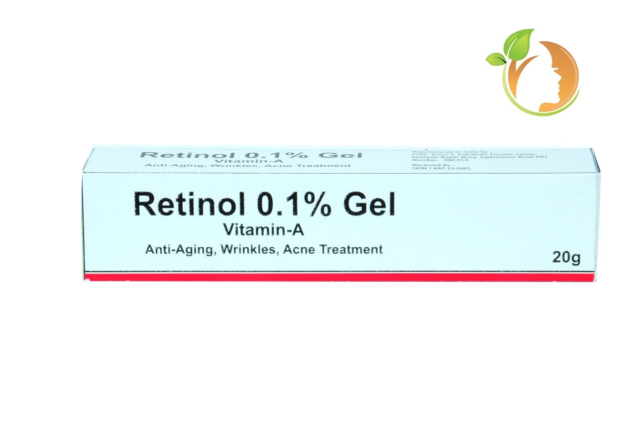 Retinol Gel 0.1 Vitamin A Repairs Fine Lines & Wrinkles, Scar Treatment, Age and Sun Spots, Anti-Aging Formula , 20 Grams