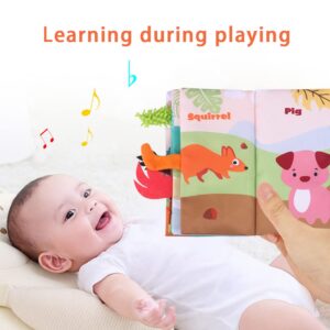 Play-Funny Baby Crinkle Books for Babies, Soft Books for Babies 0-6-12 Months, Car Seat Toys, Hanging Toys Cloth Books for Baby Present