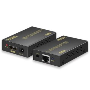 ryxn hdmi extender over cat5e/6, hdmi over ethernet extender 196ft, hdmi balun support hdmi 1.4 1080p 3d edid, adopting single power supply poc technology