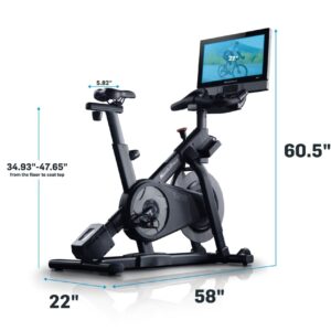 NordicTrack Commercial S22i Studio Cycle with 22” HD Touchscreen for Interactive Studio & Global Workouts, 30-Day iFIT Family Membership Included,Black