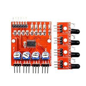 Four Way 4 Channel Infrared Detector Tracking Line Obstacle Avoidance Sensor Module DIY Smart Car Robot Module Board for Arduino