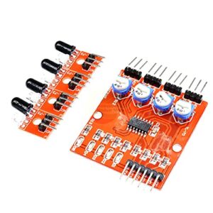 Four Way 4 Channel Infrared Detector Tracking Line Obstacle Avoidance Sensor Module DIY Smart Car Robot Module Board for Arduino