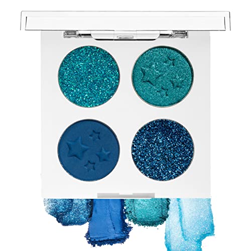 wet n wild Eyeshadow Fantasy Makers Fantasy Makers Pigment Palette, Metallic Shimmer Eye Makeup Blue Me Away,1230434