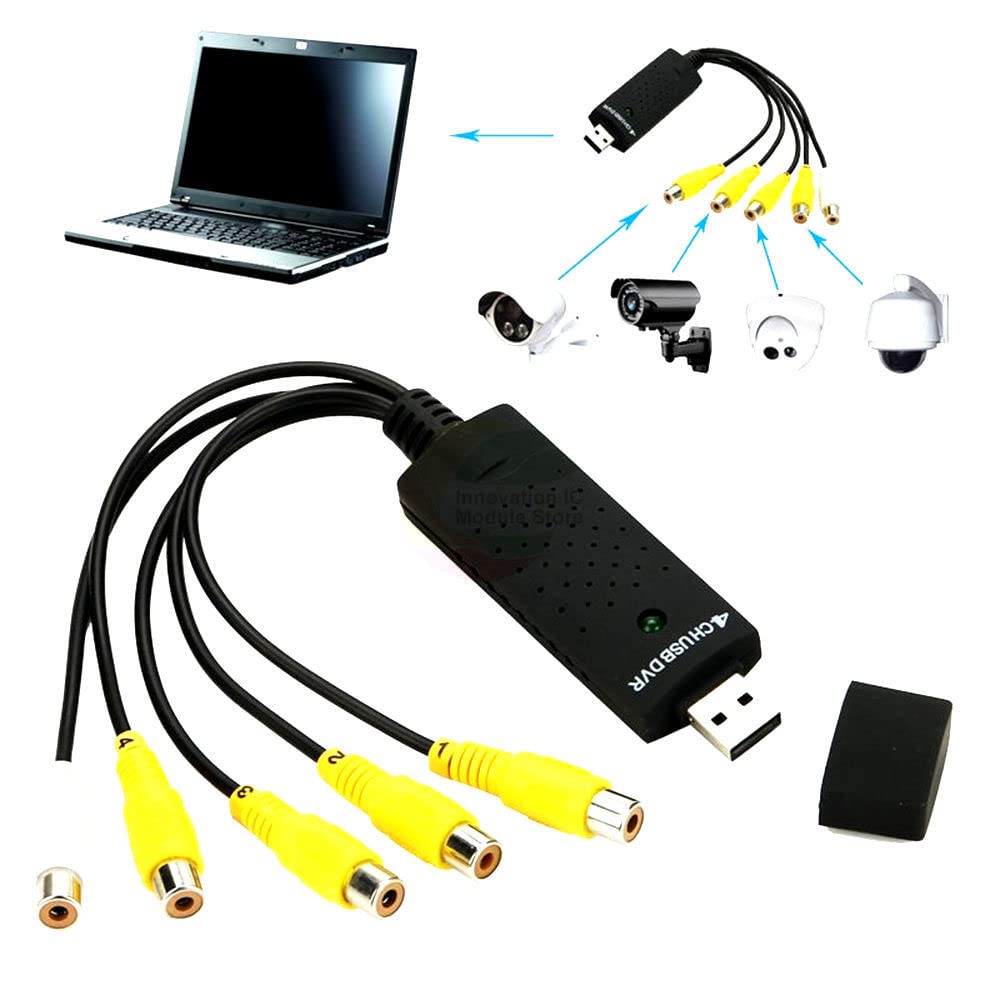 4 Channel USB DVR 4 Channel USB 2.0 VHS to DVD Converter Adapter Audio AV Video Capture Card Adapter