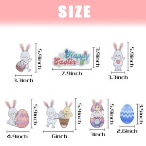 18 Pieces Easter Decoration Stickers Happy Easter Decoration Outdoor Stickers Car Fridge Stickers Easter Egg Bunny